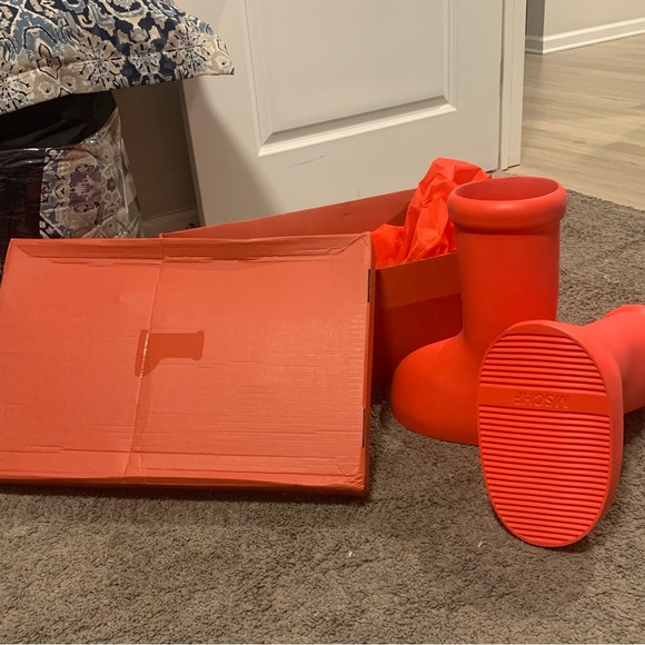 Mschf | Shoes | Big Red Boots By Mschf | Poshmark